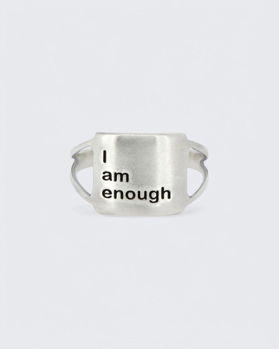 Sterling Silver "I Am Enough" Ring – Buddha Groove