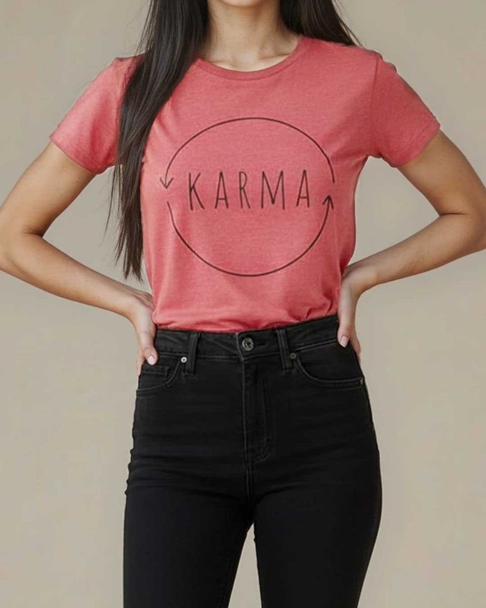 Karma Circle Eco Tee – Blush T-Shirt Made from Recycled Bottles ...