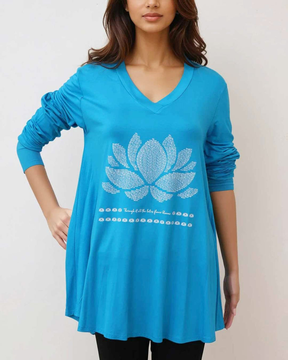 Lotus Tunic Tee, Made in USA – Buddha Groove