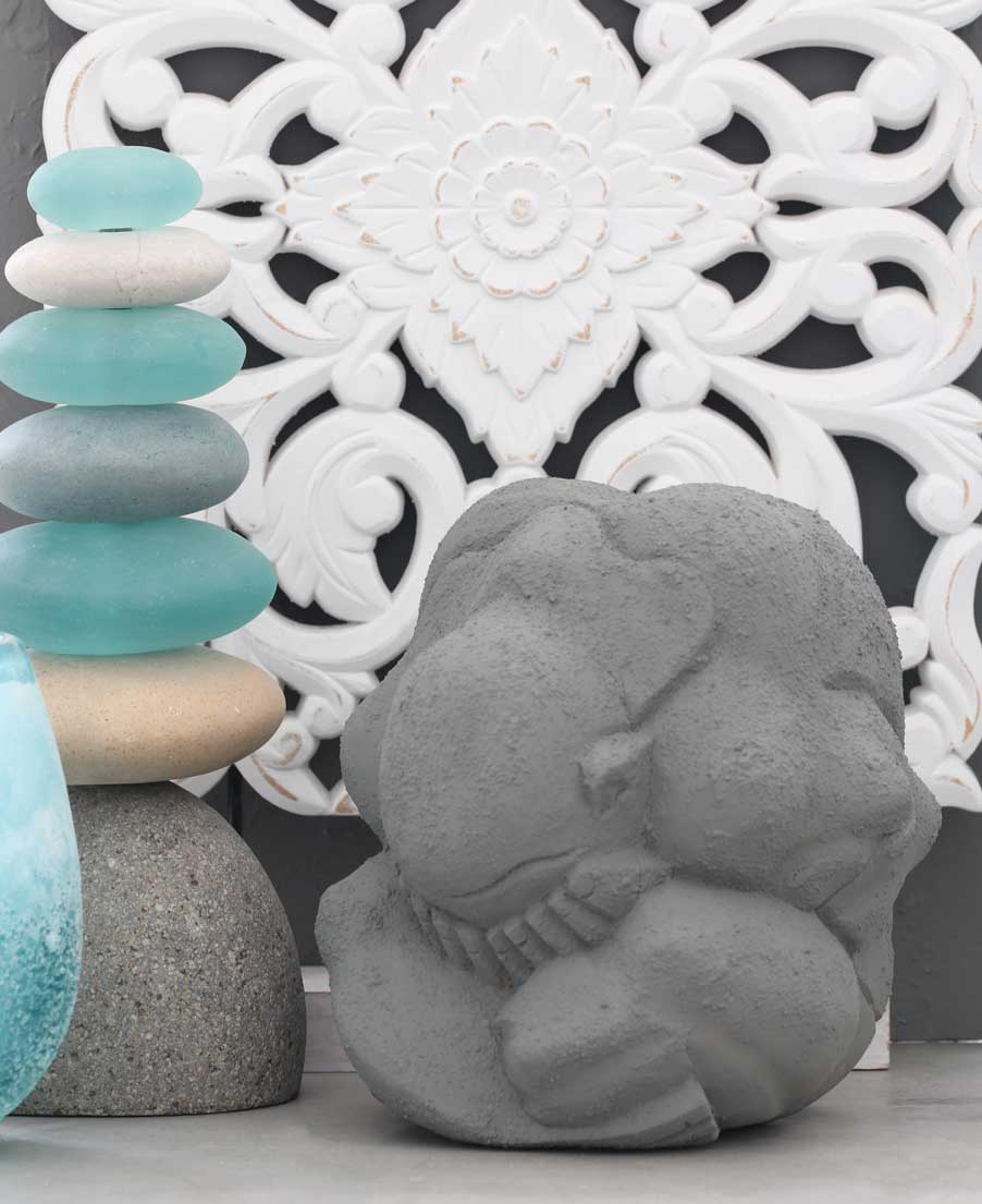 Urban Design Sandstone Finish Weeping Buddha Statue – Buddha Groove