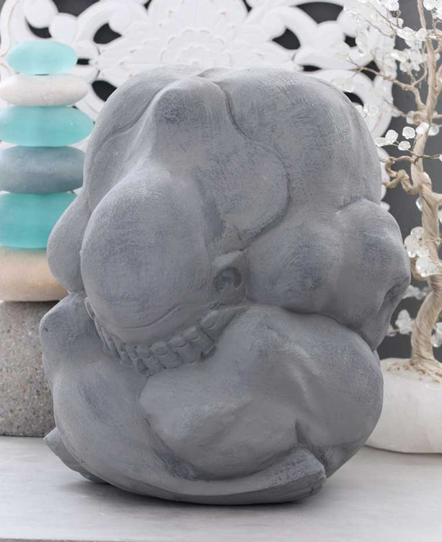 Urban Weeping Painted Wood Buddha Statue – Buddha Groove