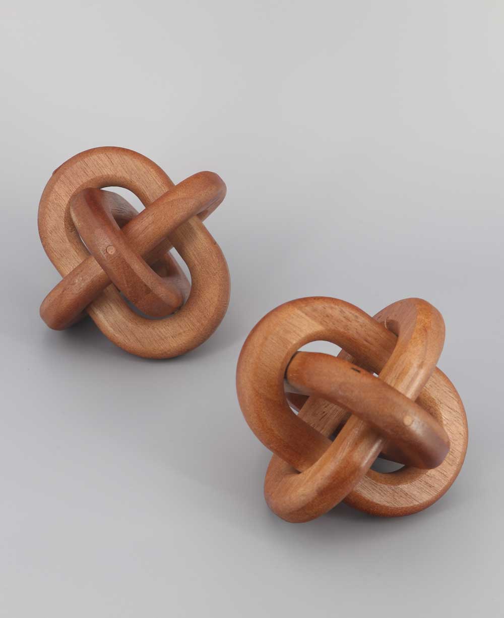 Wooden Infinity Knot Decorative Set – Modern Sculptural Art for Home ...