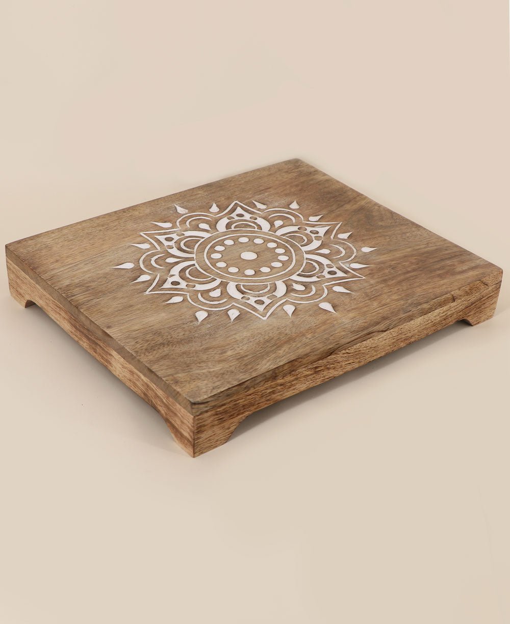 Fairtrade Sustainable Wood Mandala Risers And Statue Stands – Buddha Groove