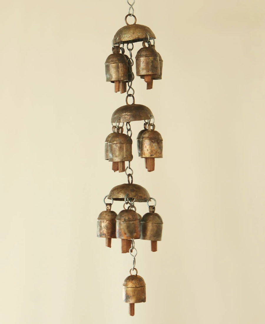 Fairtrade Traditional Triple Layered Bell Hanging Chime – Buddha Groove